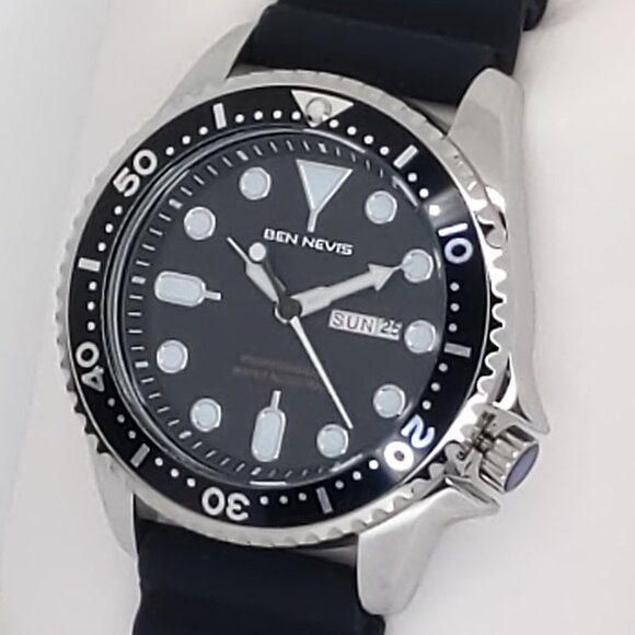 Accessories | Mens Diver Style Watch Black Unidirectional Bezel 40 ...